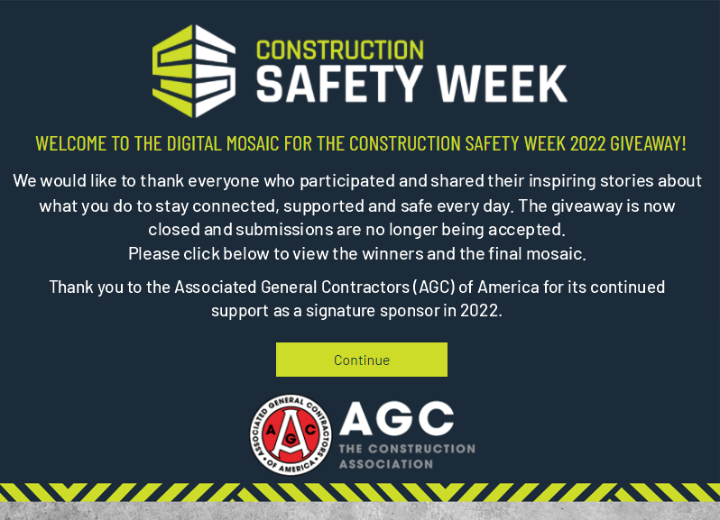 Construction Safety Week 2022 - Mosaico